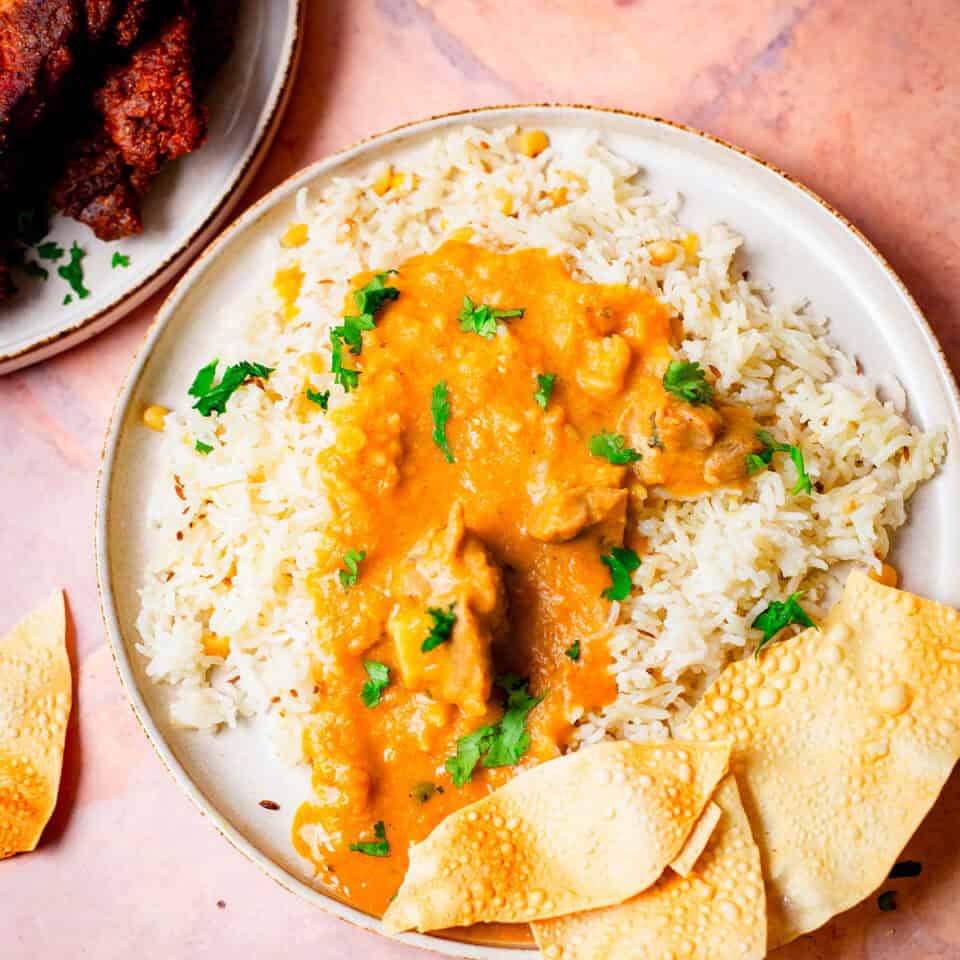 Daal Gosht Chawal - Lentils with Lamb and Rice - Tiffin And Tea