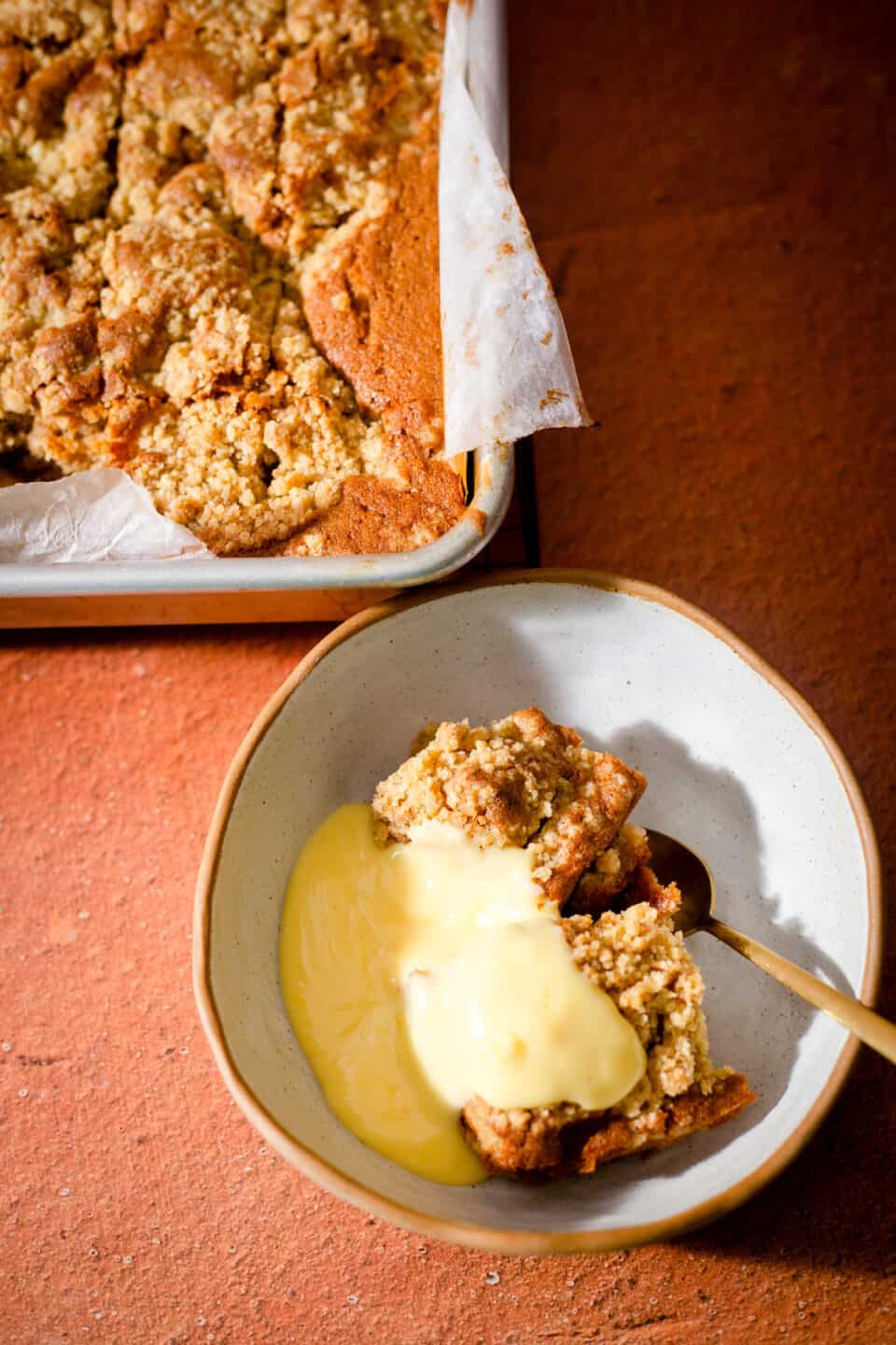 Cinnamon Spiced Apple Tray Bake Cake - Tiffin And Tea