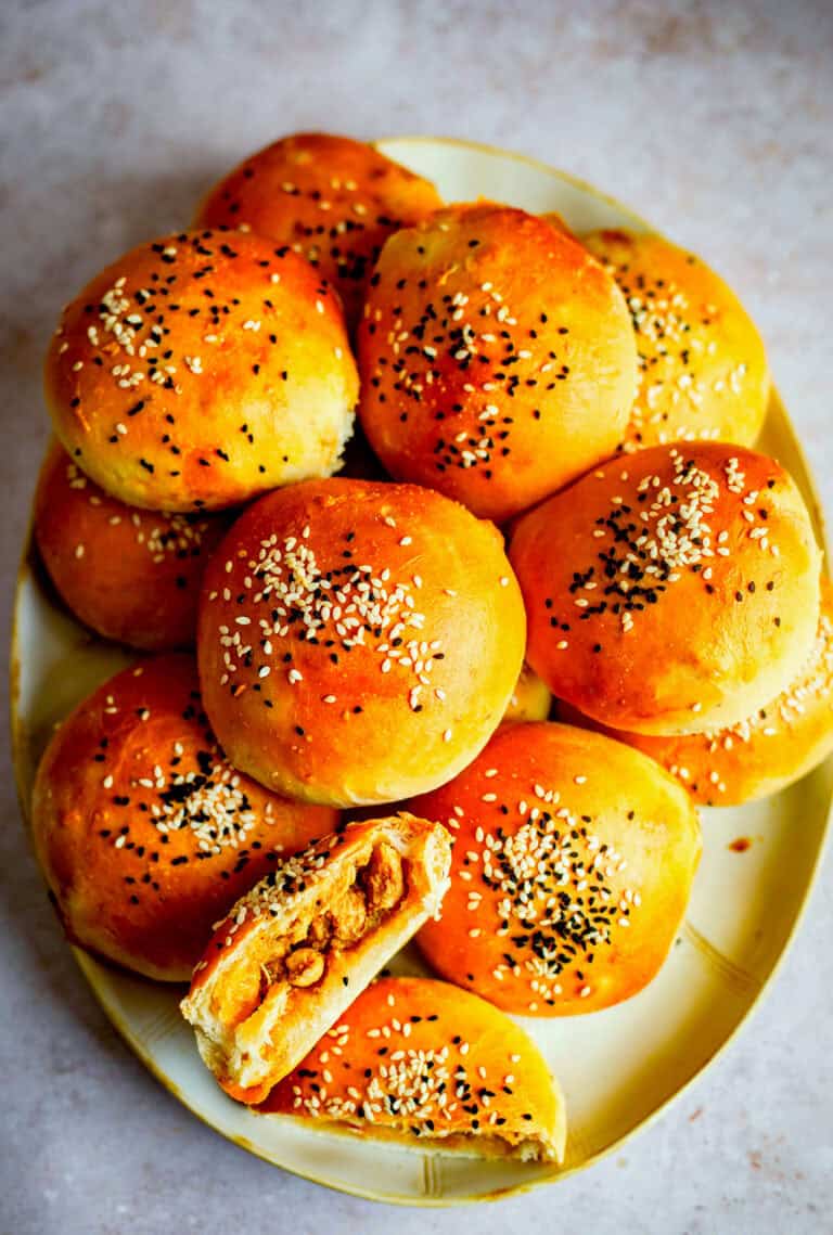 Chicken Stuffed Buns - Chicken Bread Rolls - Tiffin And Tea
