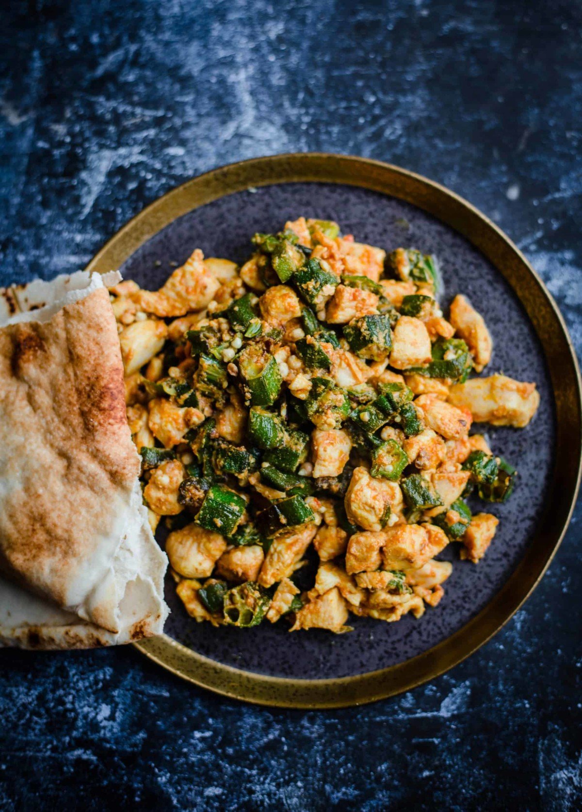 Bhindi Chicken - Tiffin And Tea