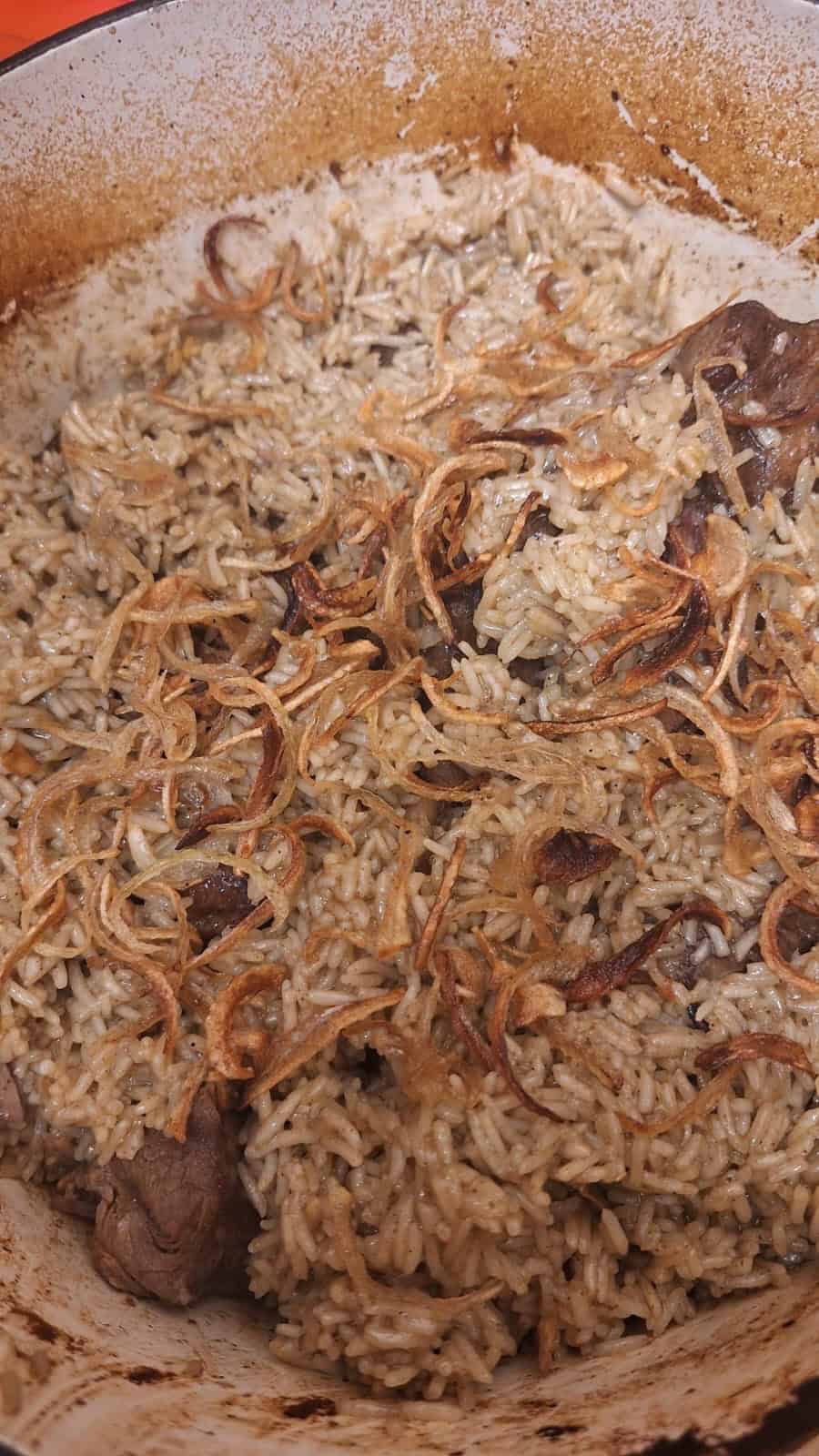 Lamb Zurbian - Yemeni Biryani with Lamb and Potatoes - Tiffin And Tea