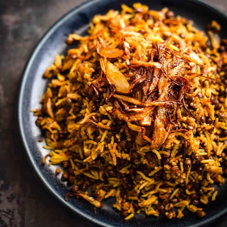 Mujadara - Lebanese Rice and Lentils with Caramelised Onions - Tiffin ...