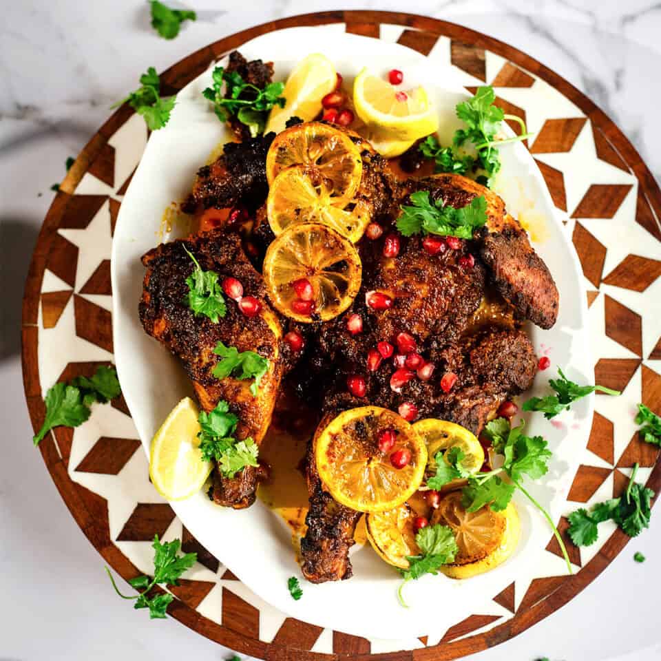 Shawarma Spatchcock Roast Chicken (Easy Middle Eastern Roast Chicken ...